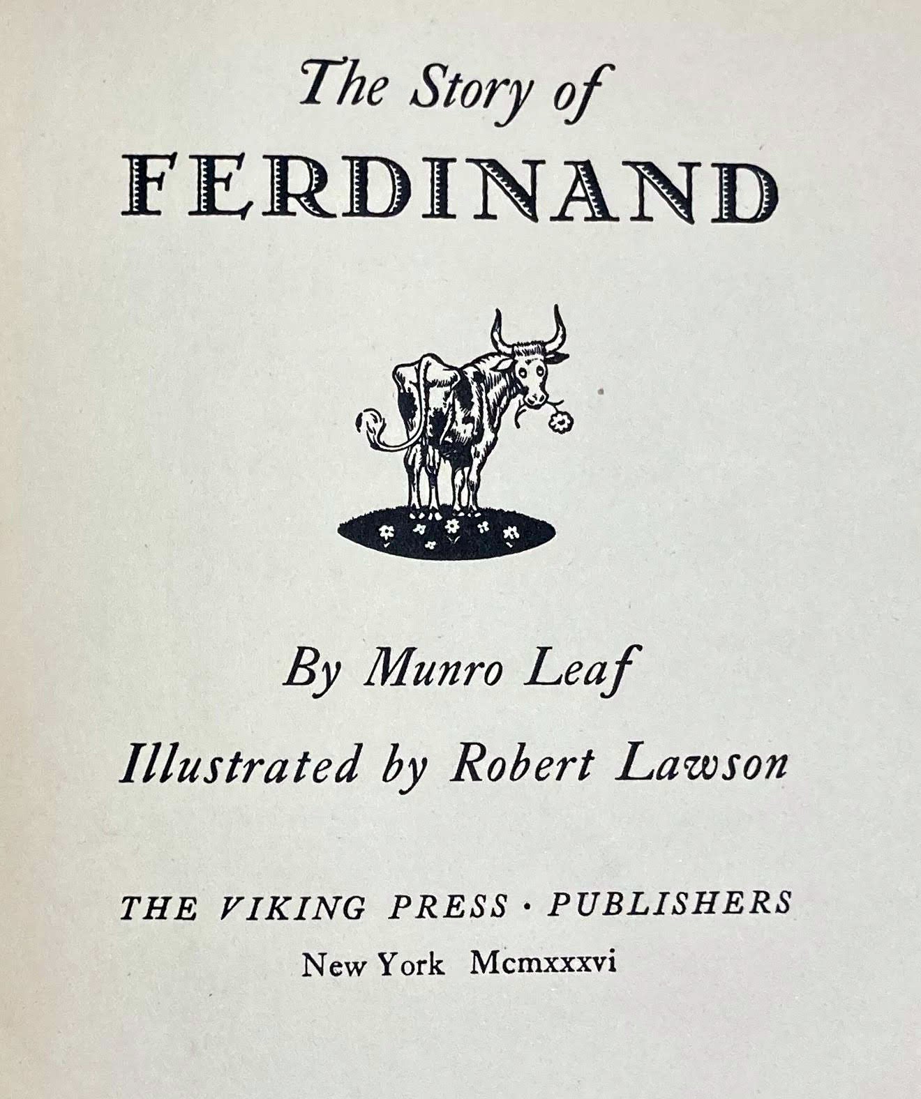Story of Ferdinand – Books of Wonder