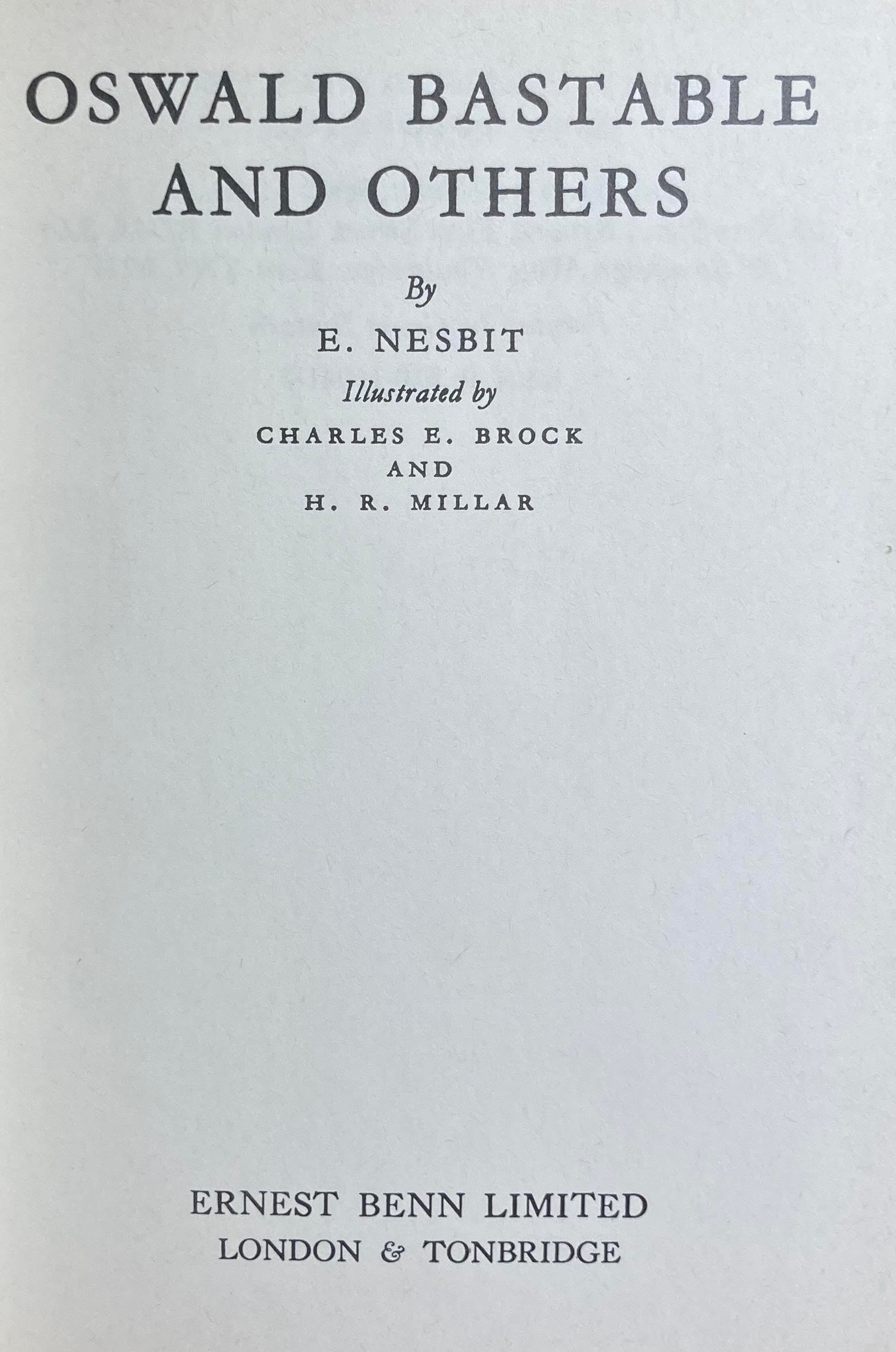 Oswald Bastable and Others – Books of Wonder