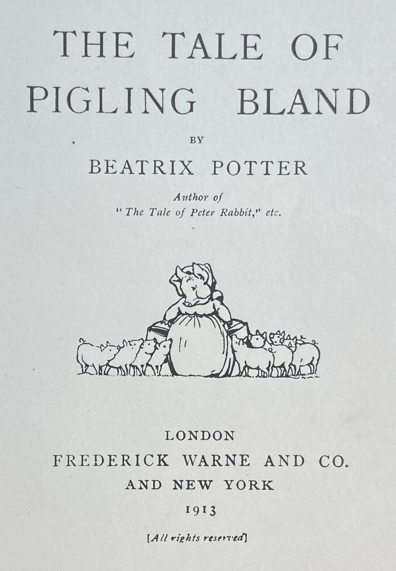 Tale of Pigling Bland – Books of Wonder