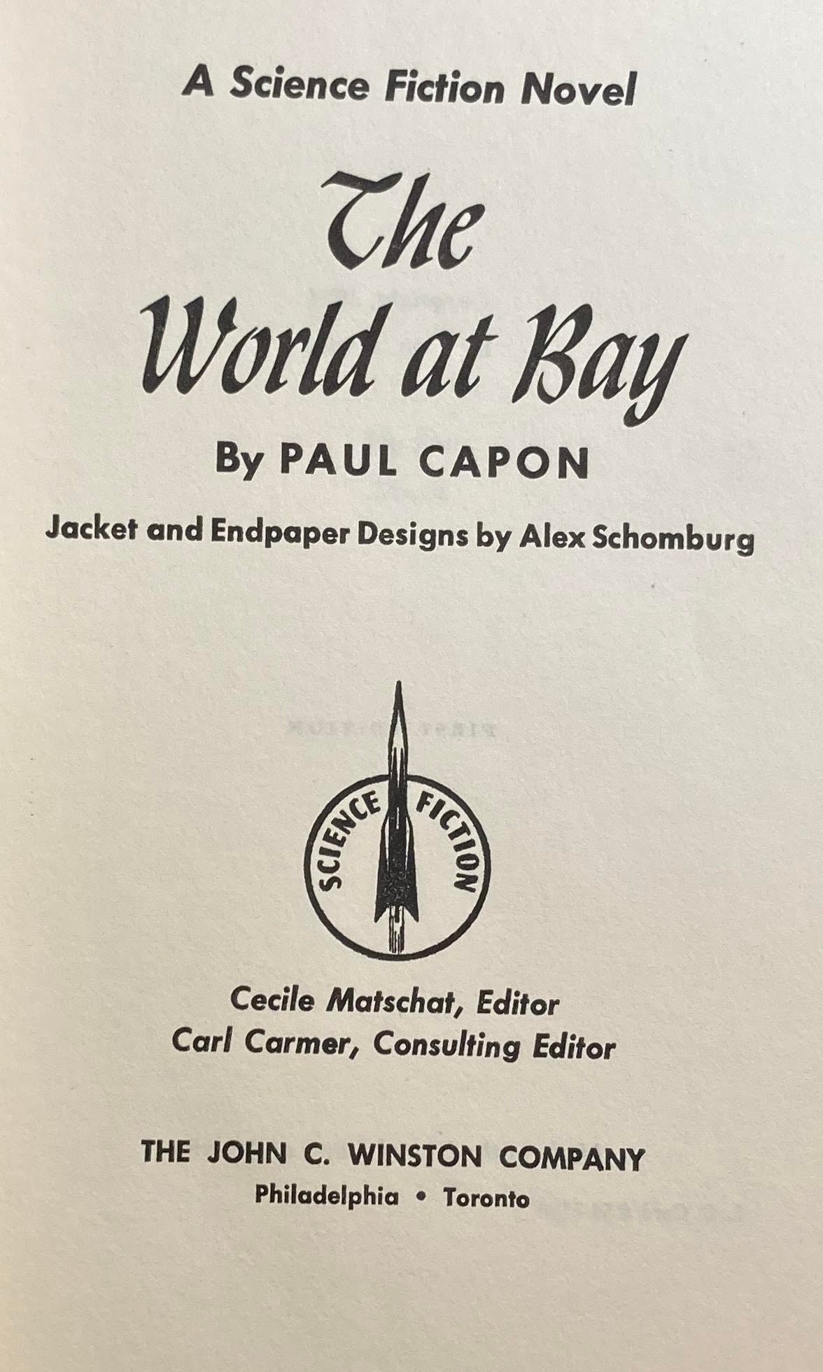World at Bay – Books of Wonder